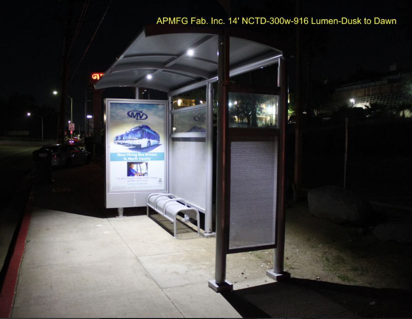 solar bus shelter lighting